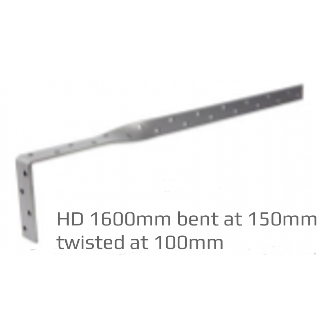 Heavy Duty Restraint Strap 1600mm Bent 150mm Twisted 100mm