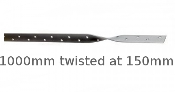 Heavy Duty Restraint Strap 1000mm Twisted 150mm